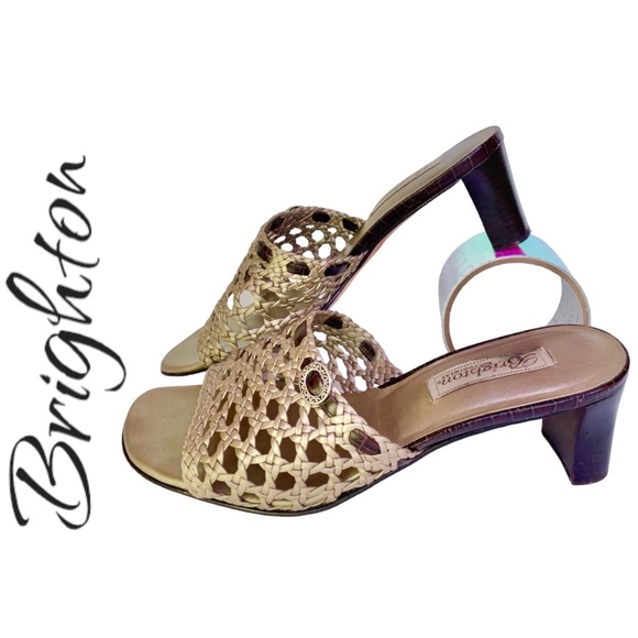 Brighton | Shoes | Brighton Tifany Platinum Leather Sandals 85m | Poshmark